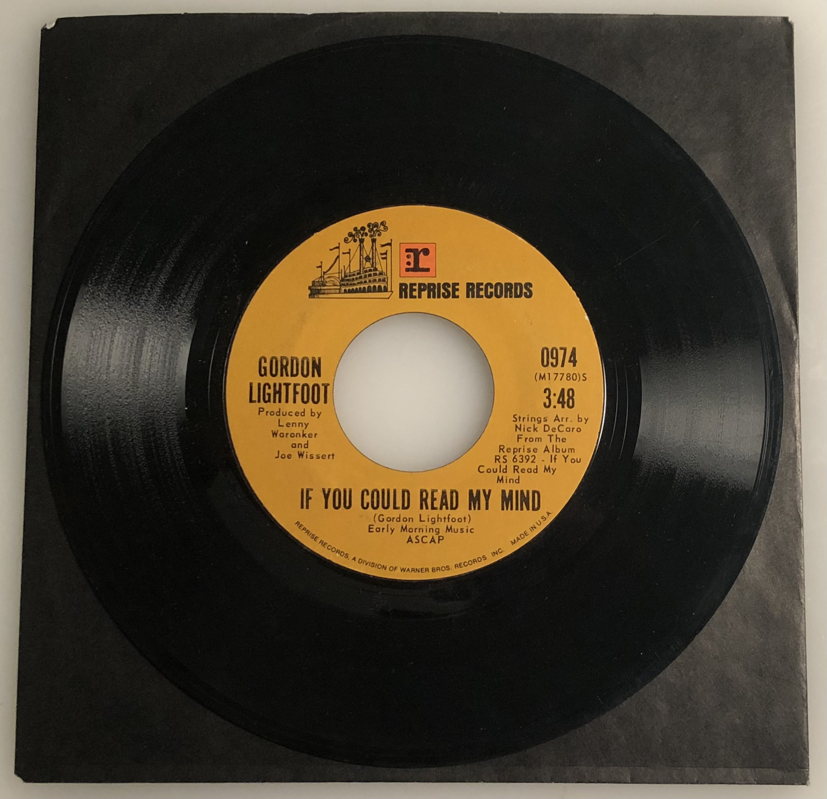 Gordon Lightfoot / If You Could Read My Mind & Me and Poor Little ...