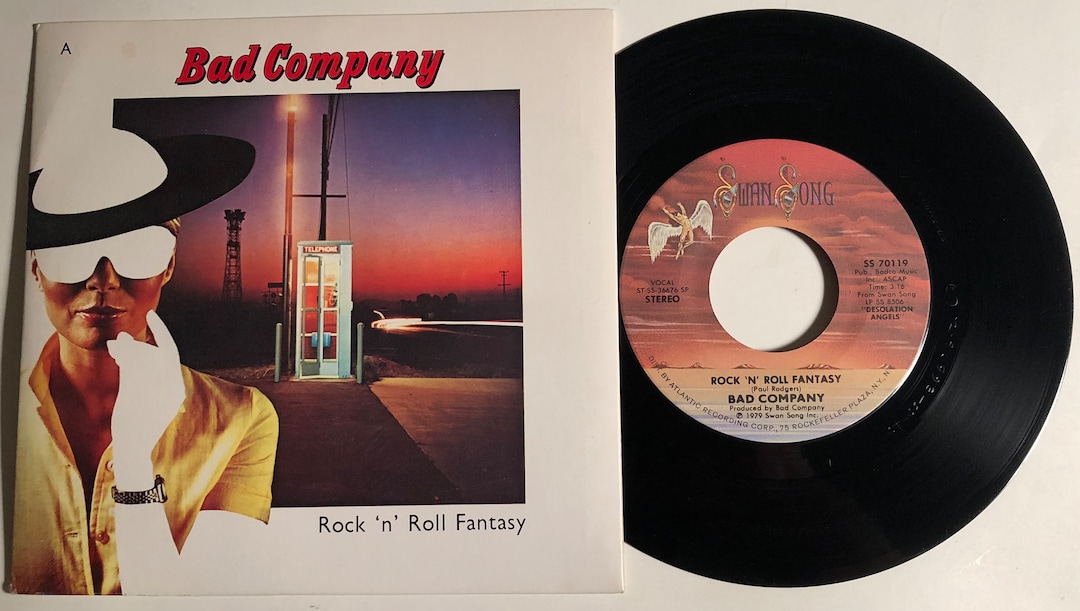 Bad Company - Rock 'N' Roll Fantasy 1979 45rpm Vinyl & Picture Sleeve ...