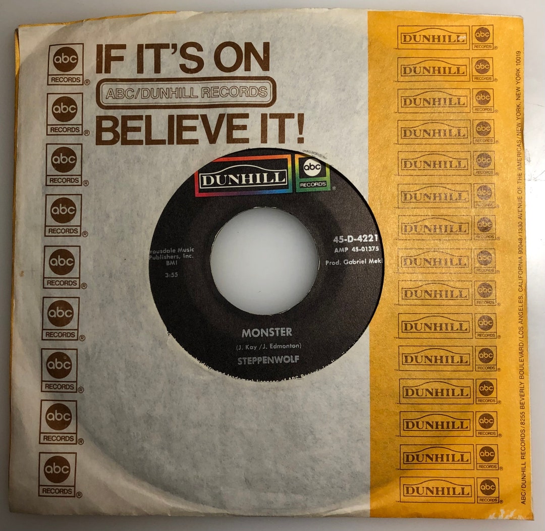Steppenwolf / Monster / 1969 Dunhill ABC 45rpm / NM - Etsy