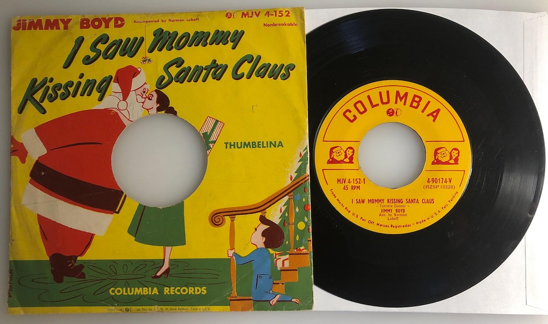 Jimmy Boyd - I Saw Mommy Kissing Santa Claus 45rpm Vinyl W/ Rare ...