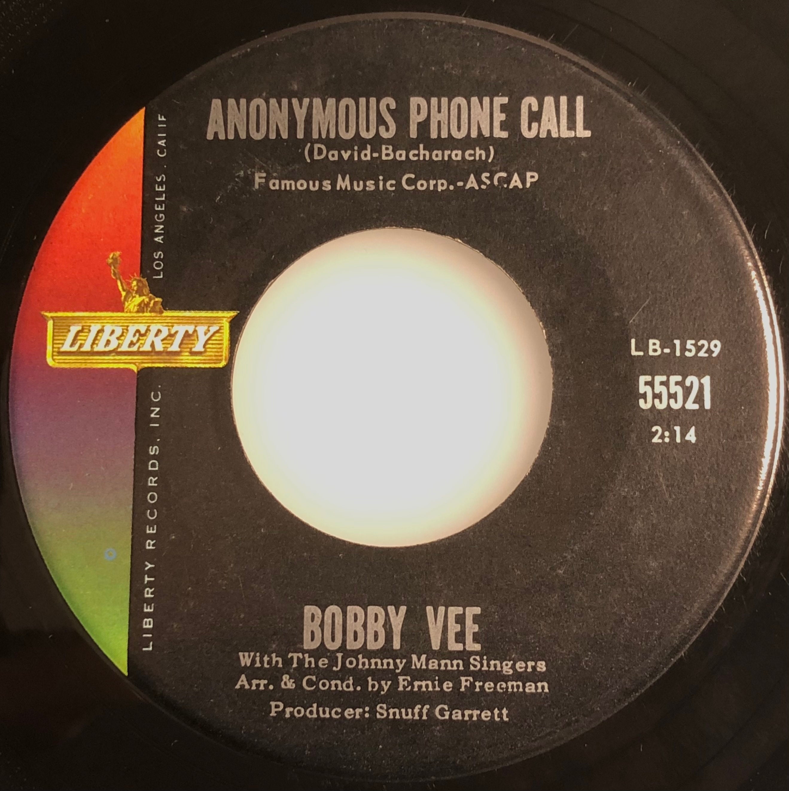 Bobby Vee / the Night Has a Thousand Eyes / 1962 Liberty 45 / NM - Etsy