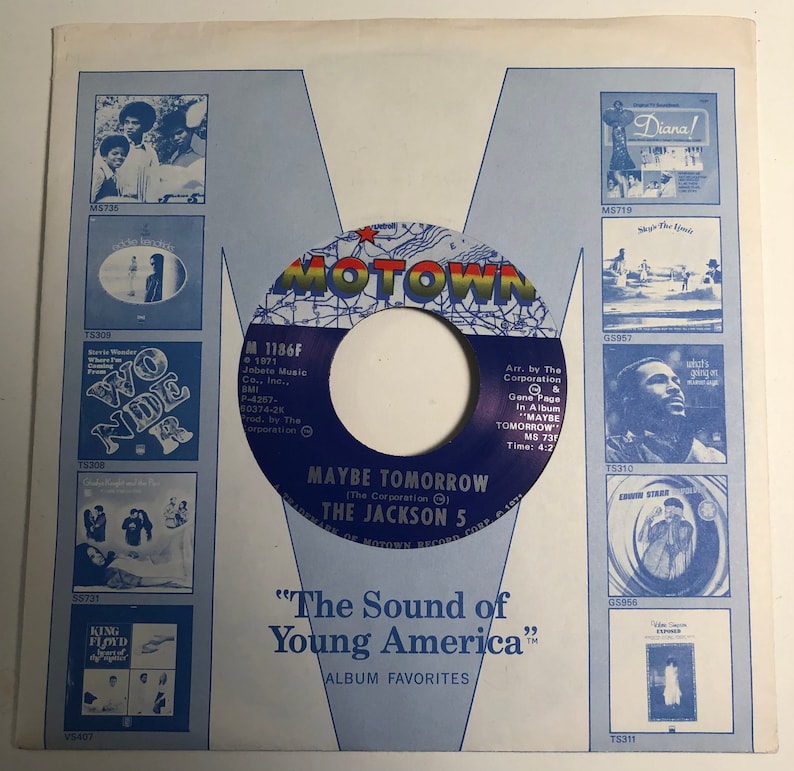 The Jackson Five / Maybe Tomorrow / Motown 1971 Original 45 / - Etsy
