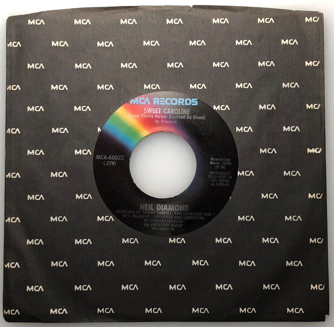 Neil Diamond / Sweet Caroline / MCA 45 & MCA Sleeve / NM+ - Etsy