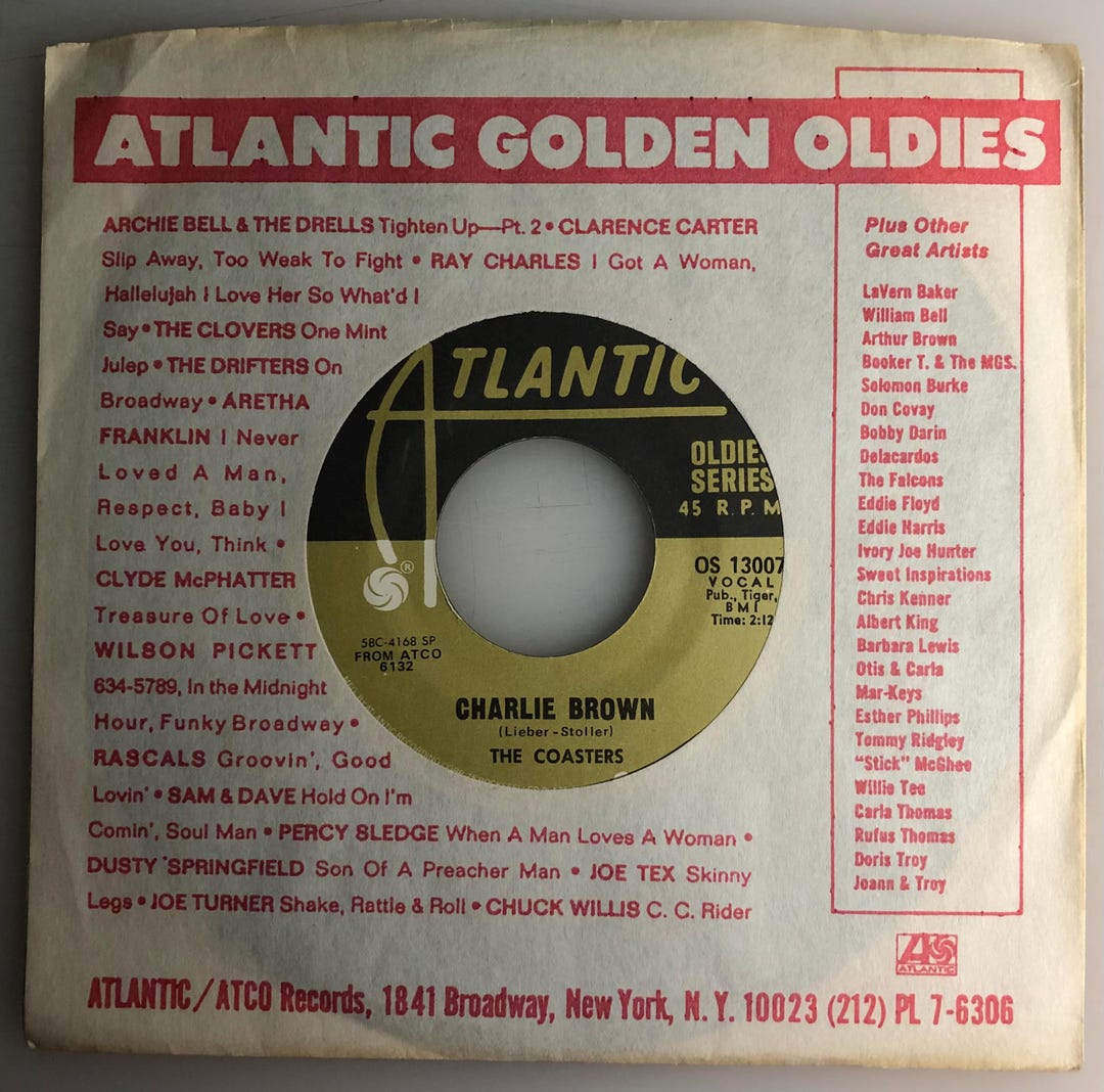 The Coasters / Charlie Brown / Atlantic 45rpm / NM - Etsy