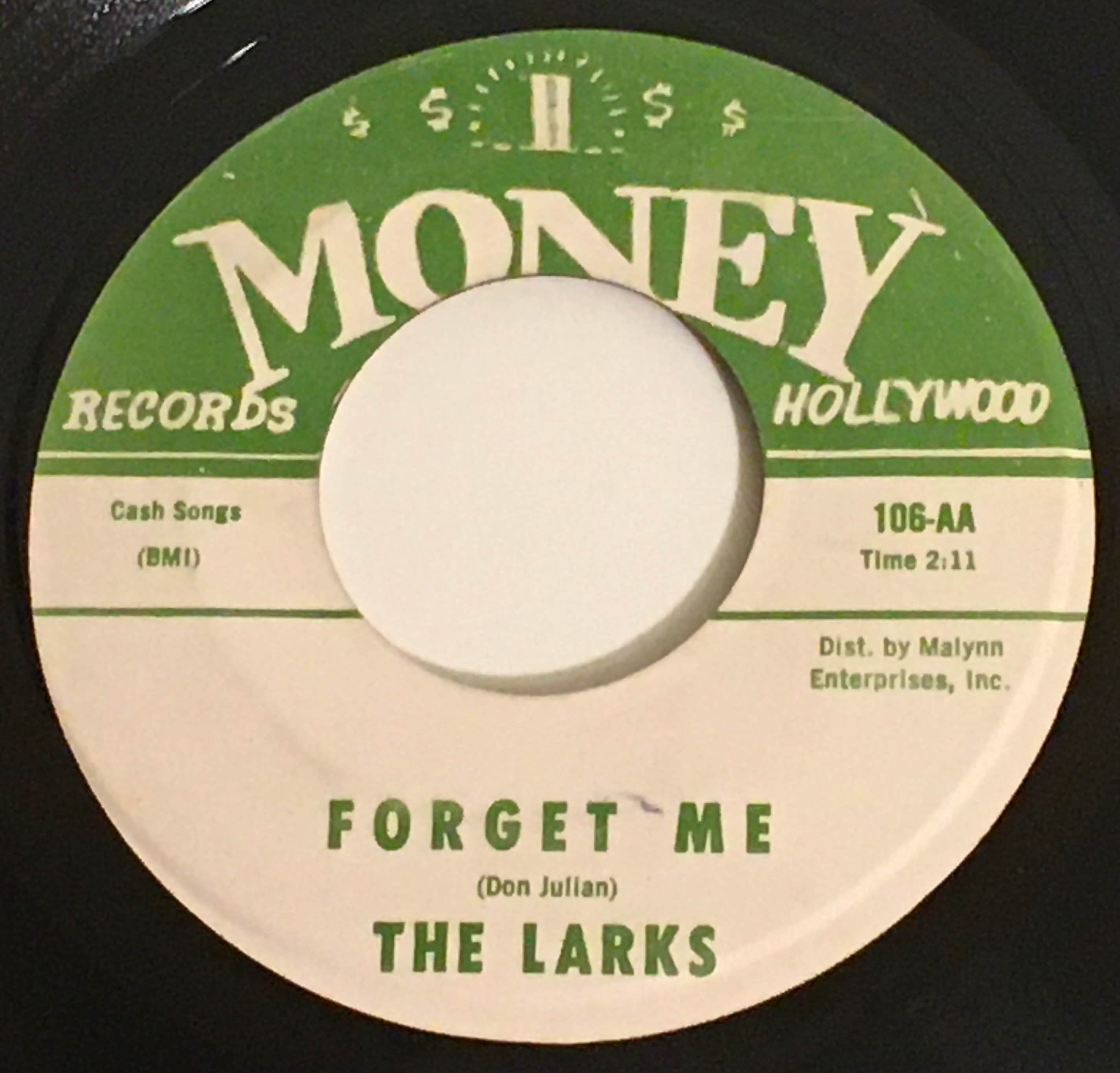 The Larks / The Jerk & Forget Me / Money Records1964 45rpm / - Etsy España