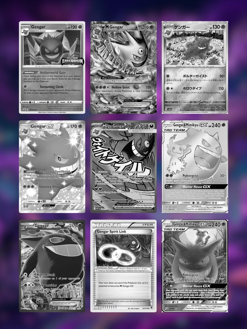 Gengar Master Set Binder Placeholders (english/japanese) | TCG ...