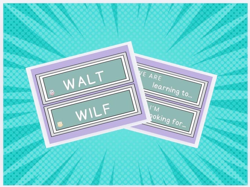 WALT WILF Classroom Posters | Learning Intentions Success Criteria ...
