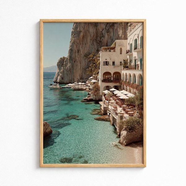 Retro Poster Amalfi - Etsy