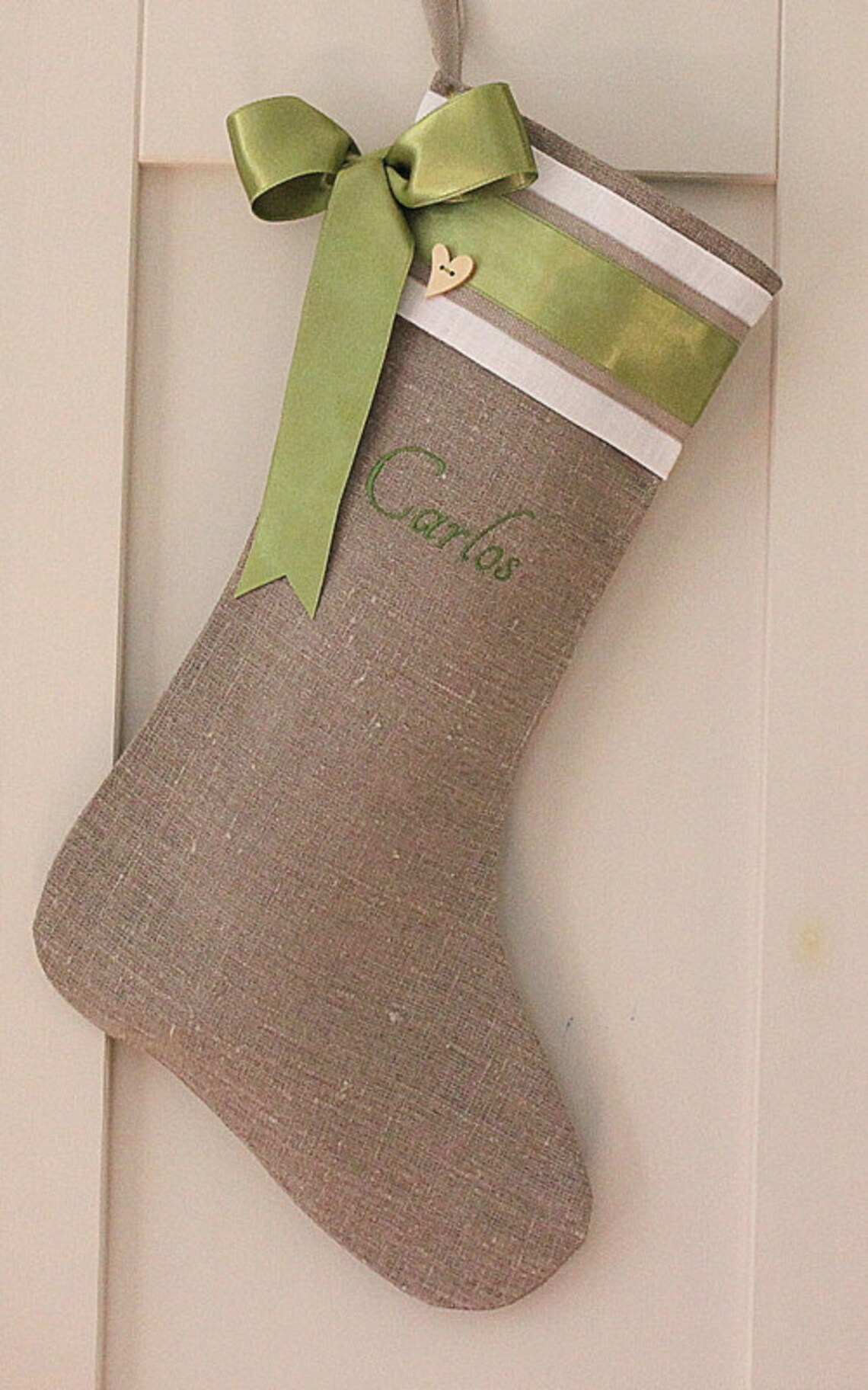 Personalized Christmas Stockings Linen Stockings With - Etsy