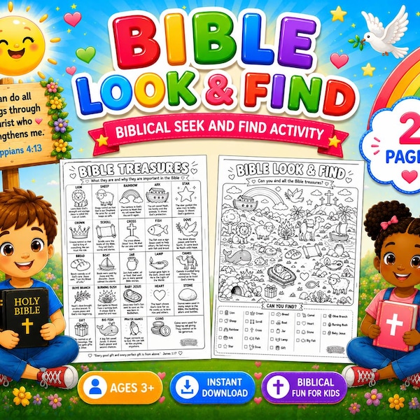 Bible Seek and Find Page - Etsy
