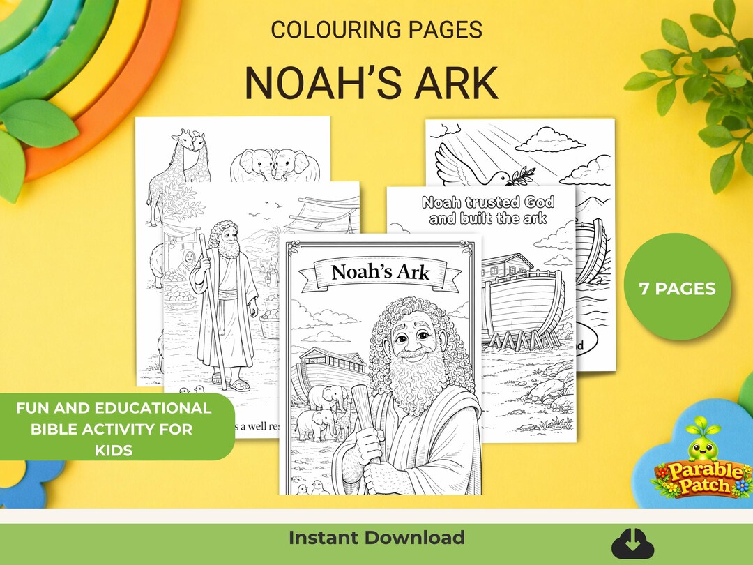 Noah’s Ark Coloring Pages & Activity Sheets | Christian Kids Printable ...