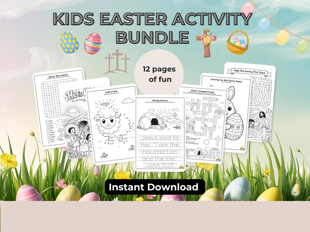 Christian Easter Activity Bundle Including Bible Colouring Pages I ...