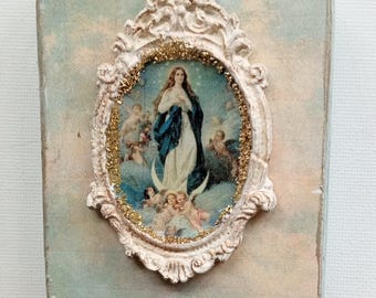 Decorated Religious Keepsake Gift Metal Box, Dark Blue - Etsy