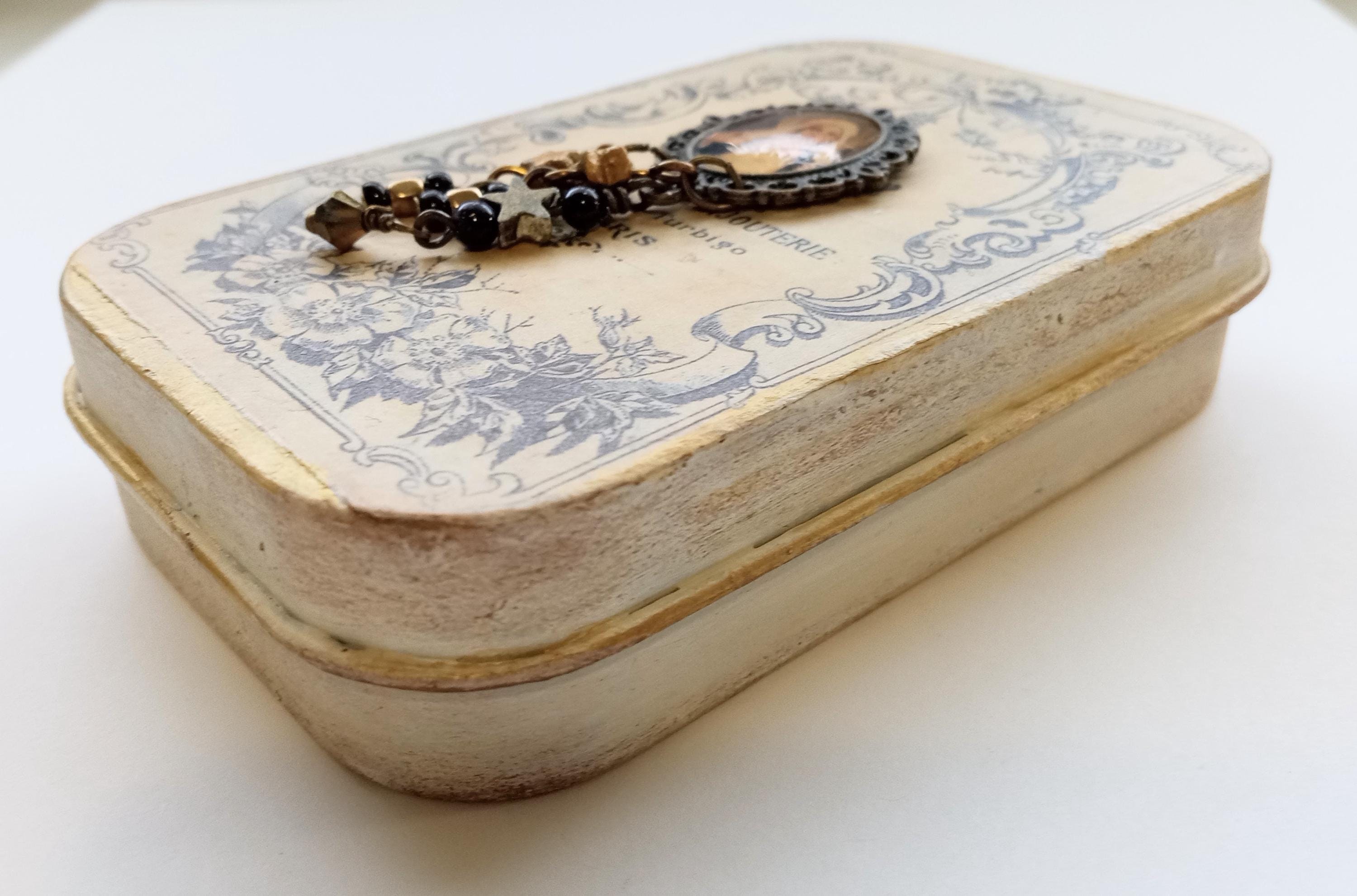 Decorated Religious Keepsake Gift Metal Box, Dark Blue - Etsy