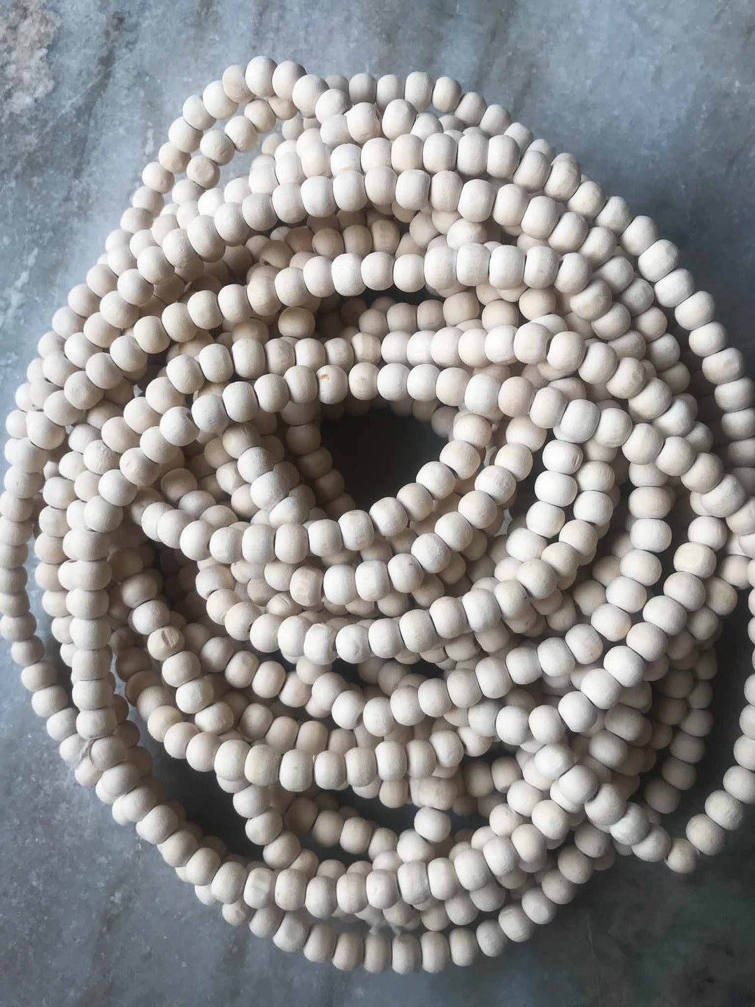 Neem Round Beads 20 Pcs Hand Carved in Vrindavan 20 Necklaces Wood Bead ...