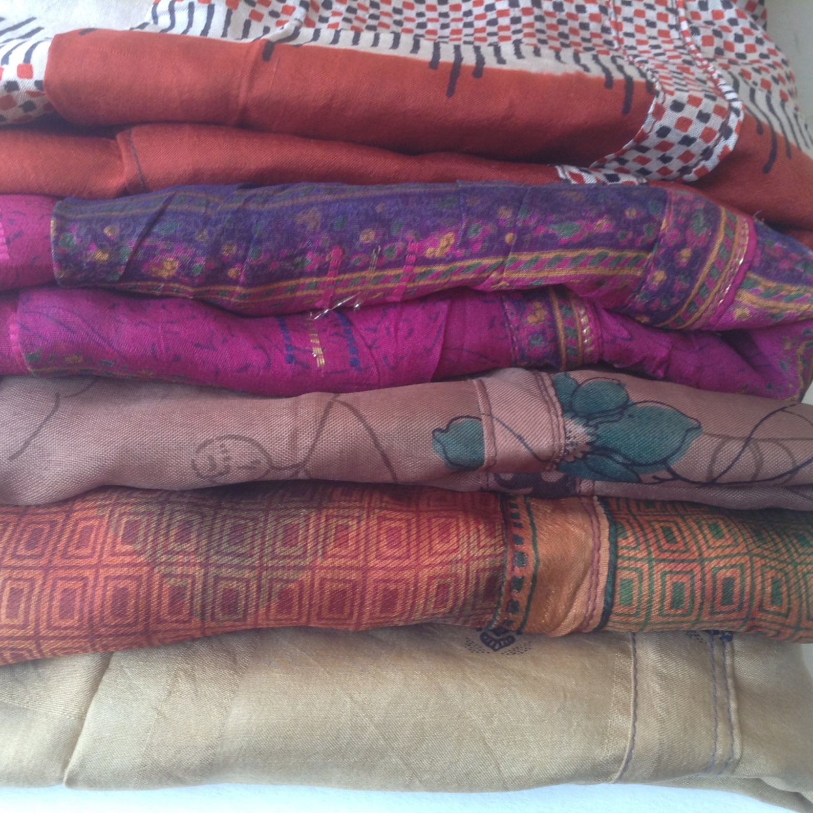 4 Pcs Recycled Repurposed Sari Shopping Bags Reusable Grocery | Etsy