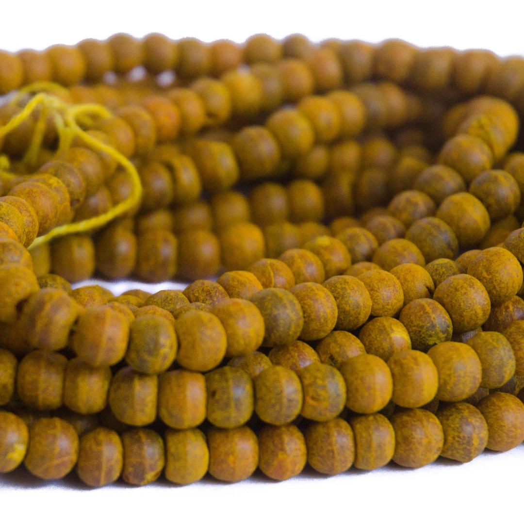 Turmeric Haldi Beads 5 Strands 540 Yellow Curcumin Natural 7mm Turmeric ...