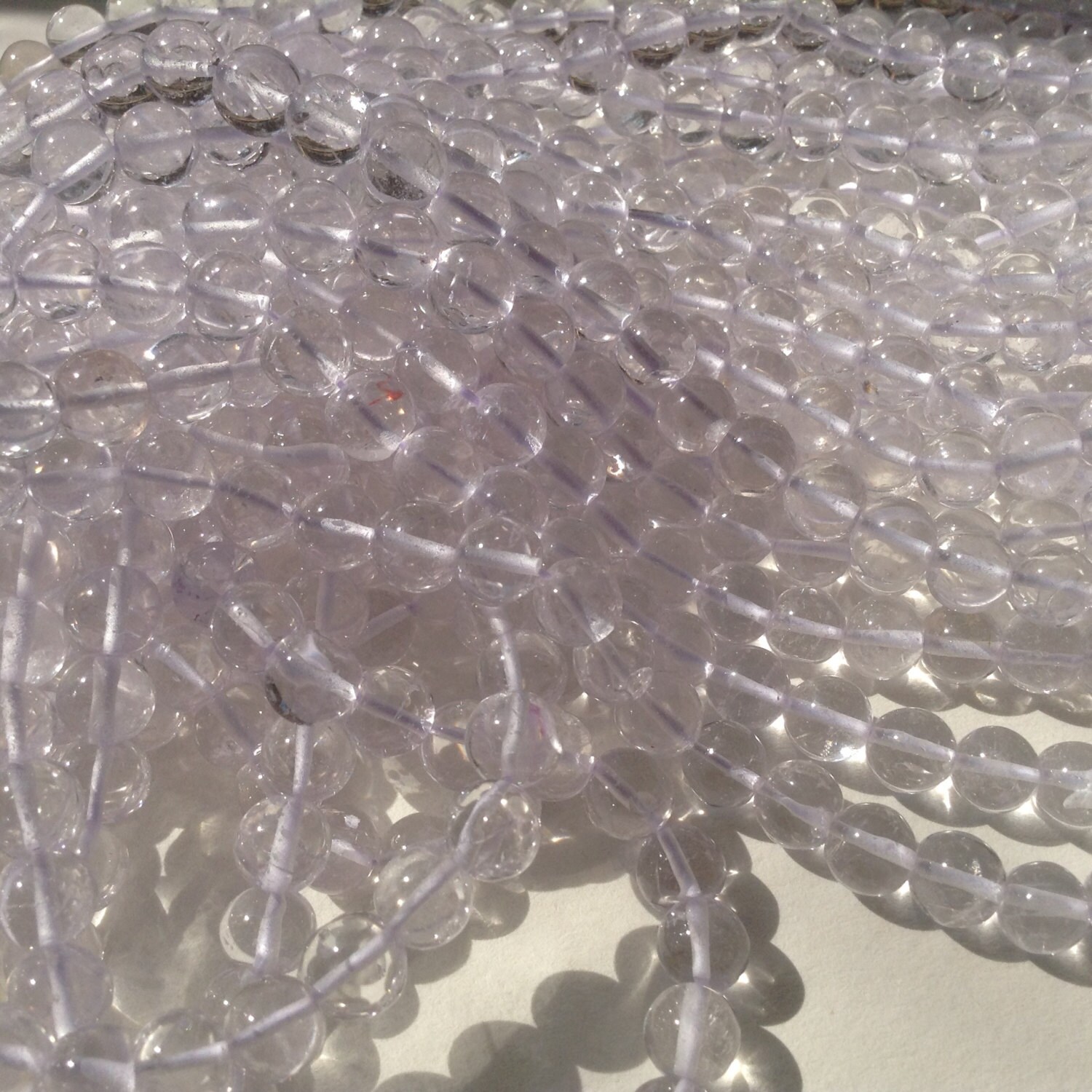 Sphatik Quartz Crystal Necklace Mala Beads 8mm Round Diamond - Etsy