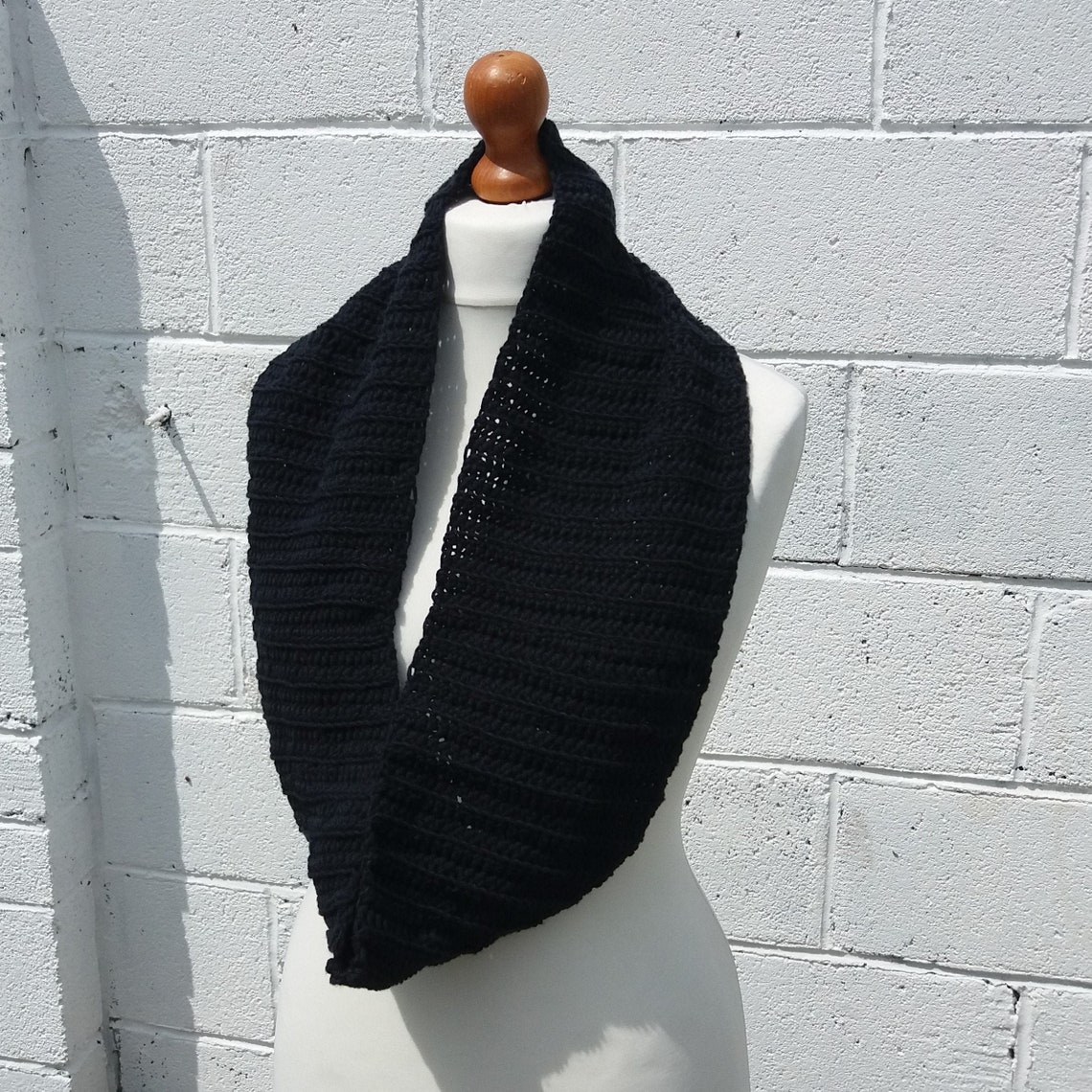 JET Scarf Made To Order Pure Cotton Infinity Scarf | Etsy