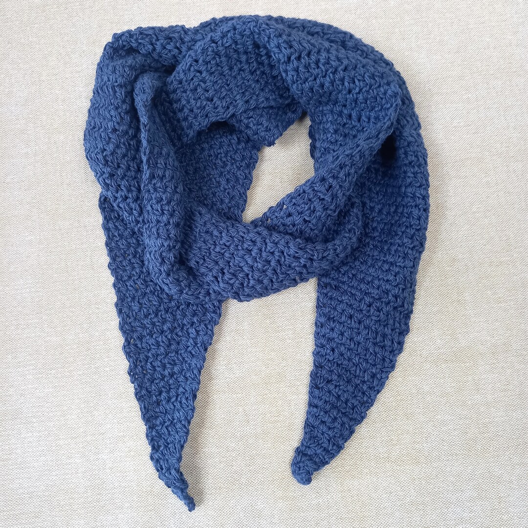 Made to Order - Damselfly Scarf - Crochet Neckerchief - Linen & Cotton ...