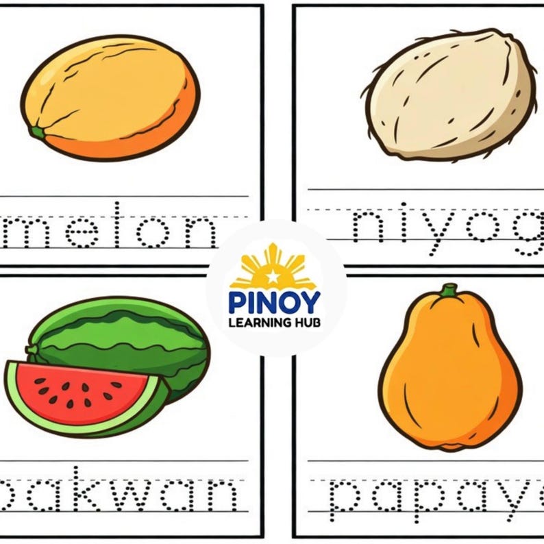 Tagalog Mga Prutas Worksheets | Filipino Fruits Vocabulary Tracing PDF ...