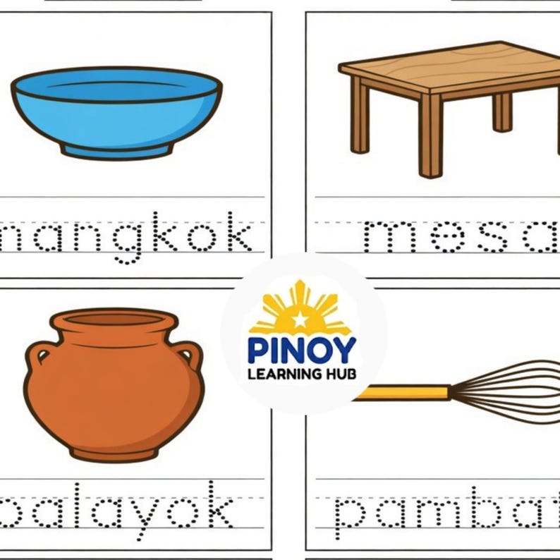Tagalog Mga Gamit Sa Kusina Worksheets | Filipino Kitchen Tools Tracing ...