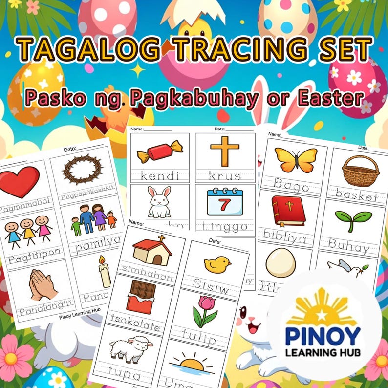 Tagalog Easter Worksheets for Kids | Filipino Christian Printable ...