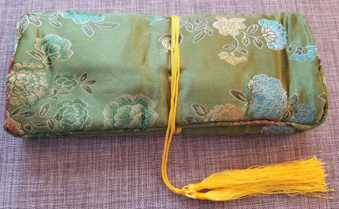 Jewelry Travel Roll Green New Satin Brocade - Etsy