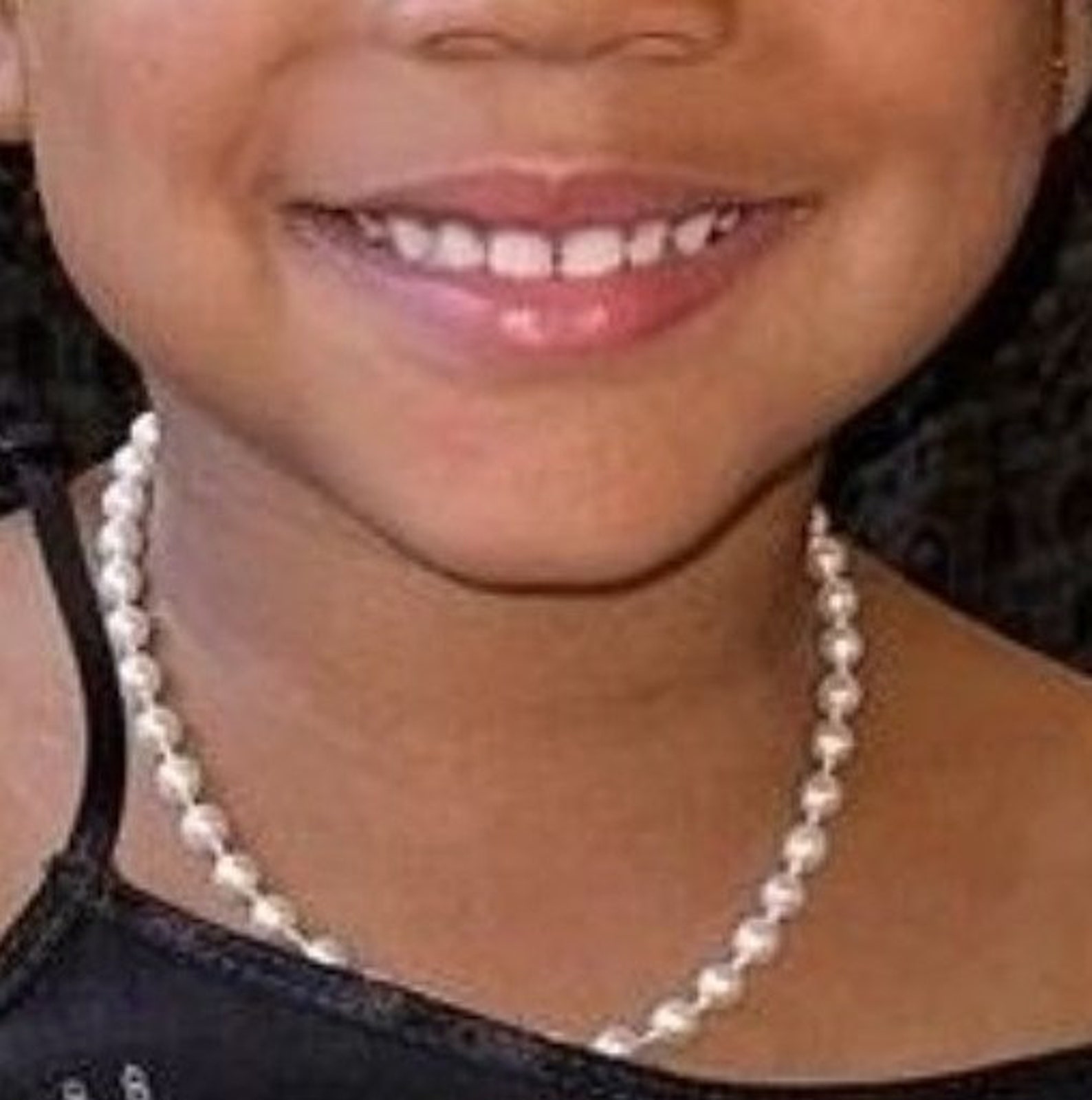 Pearl Necklace, Child Size, 14 Inch Fresh Water Pearls, 14k Gold Clasp ...