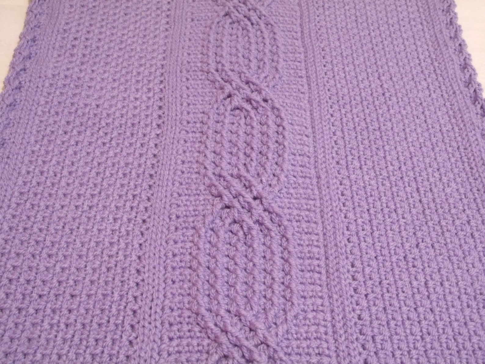Crochet Blanket With Celtic Cable Design INSTANT DOWNLOAD PDF From ...