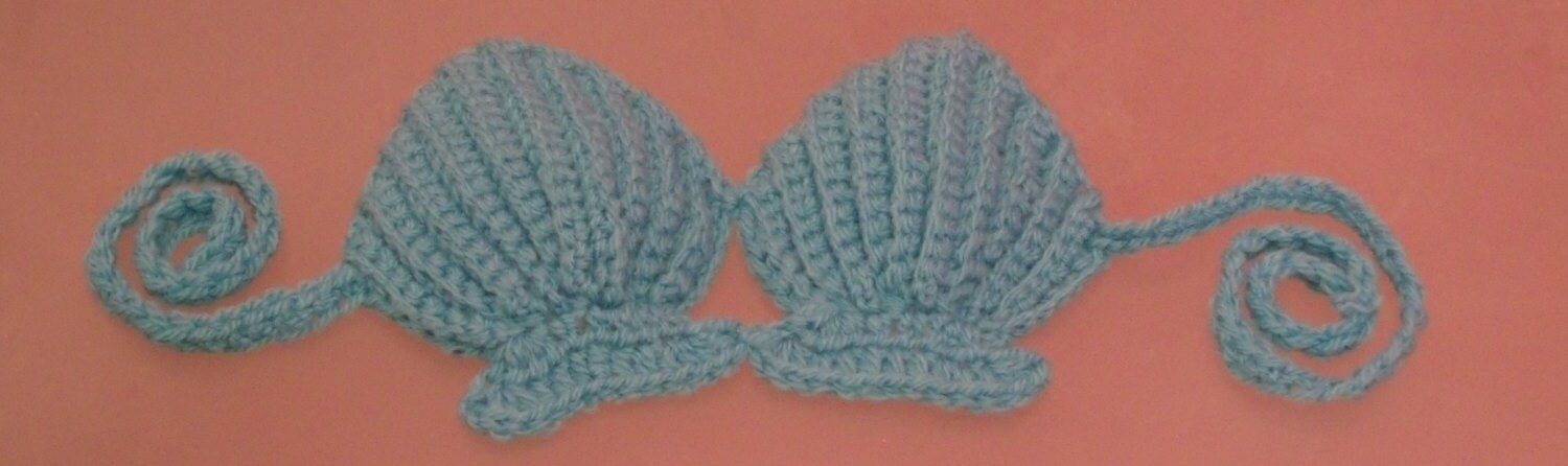 Crochet Shell Bikini Top Photo Prop INSTANT DOWNLOAD PDF by - Etsy México