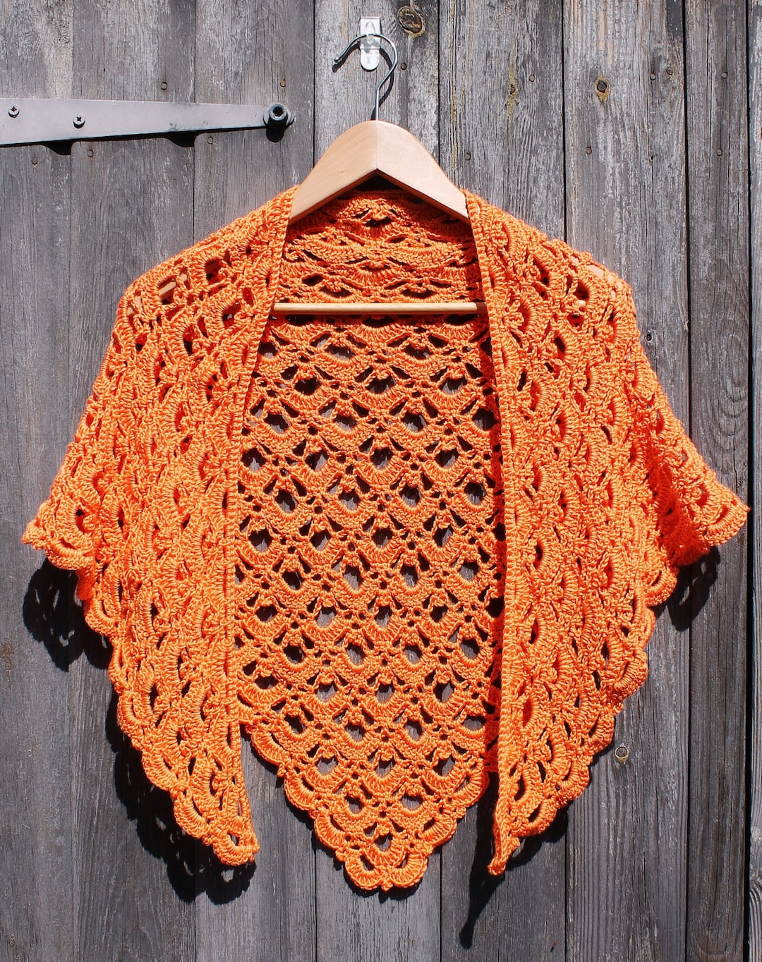 Crochet Lacy Triangular Shawl Pattern - INSTANT DOWNLOAD PDF From ...