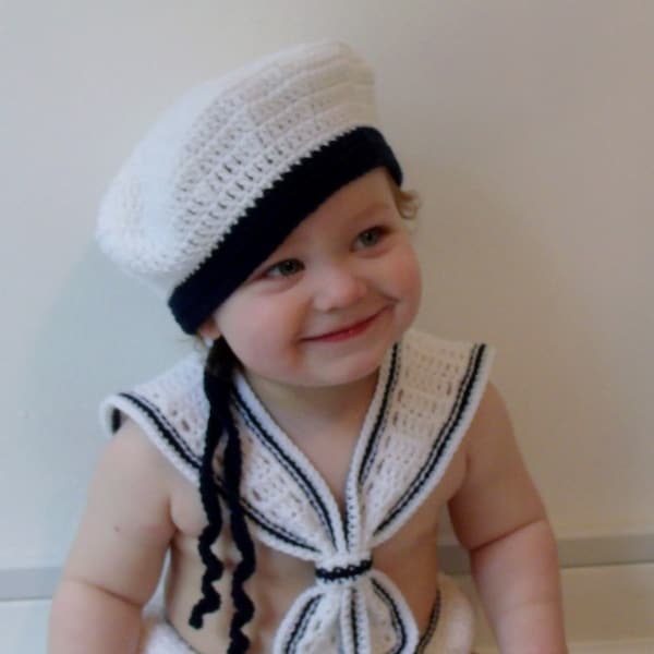 Crochet Sailor Hat - Etsy