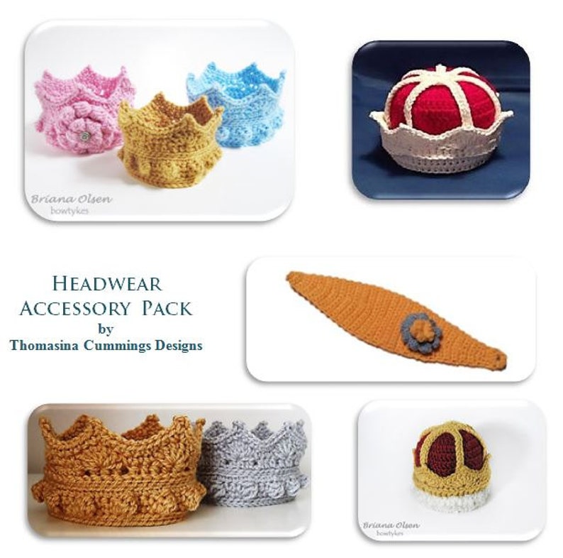 Crochet Crowns and Headband Pack Kings Queens and Princesses | Etsy