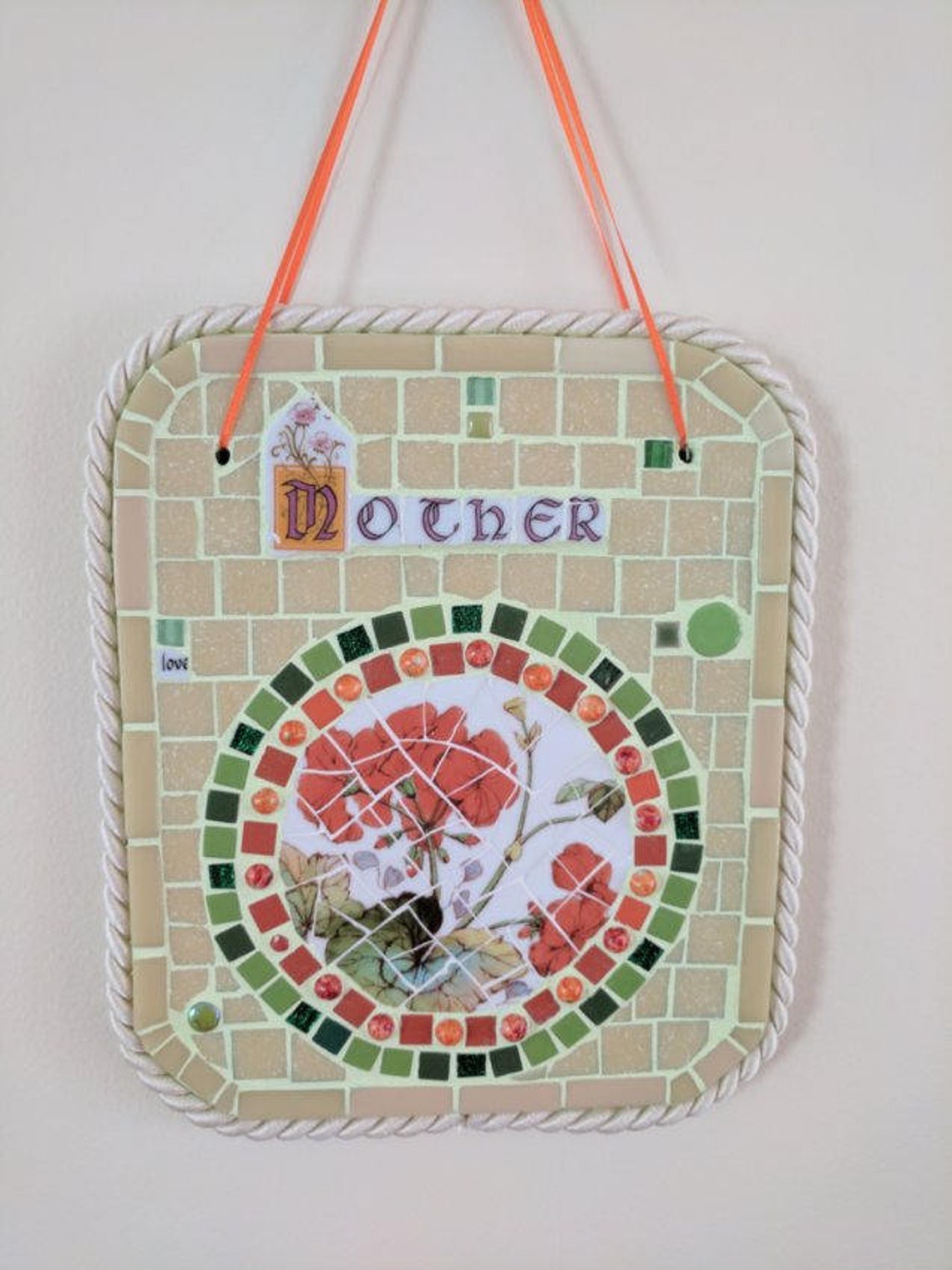 Mother's Day Mosaic Panel - Spring Love - Unique Gift - Etsy
