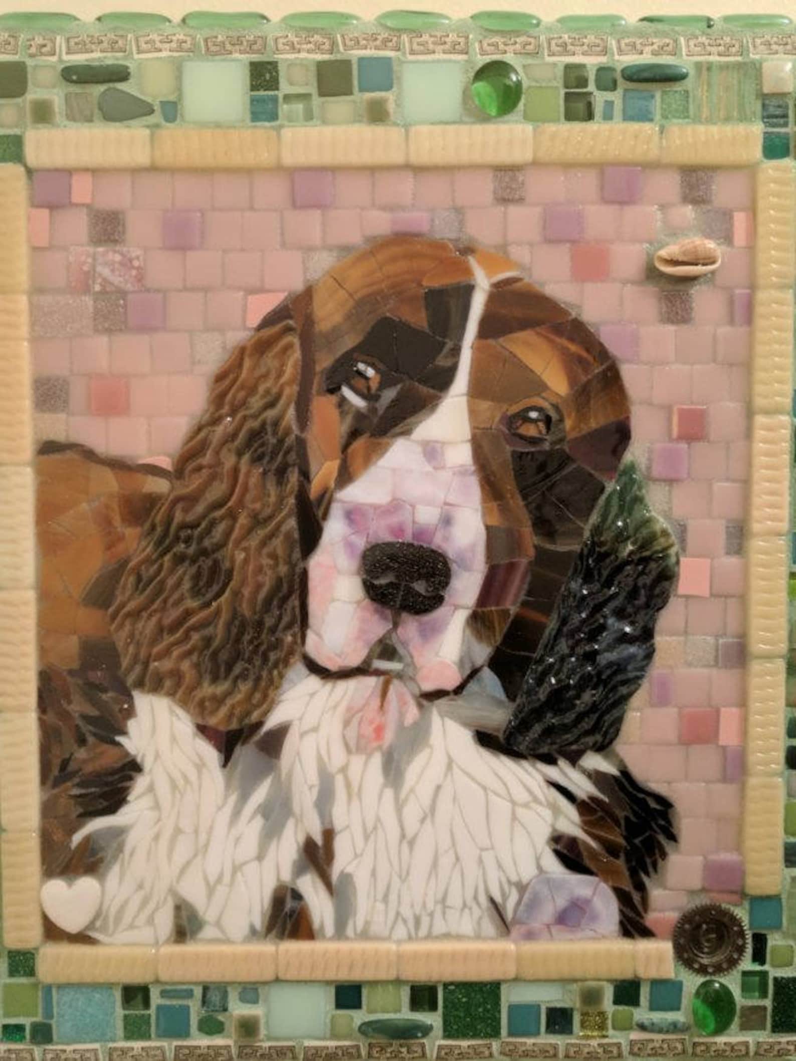 Pet Portrait Dog - Custom Mosaic - Dog or Cat Mosaic - Etsy