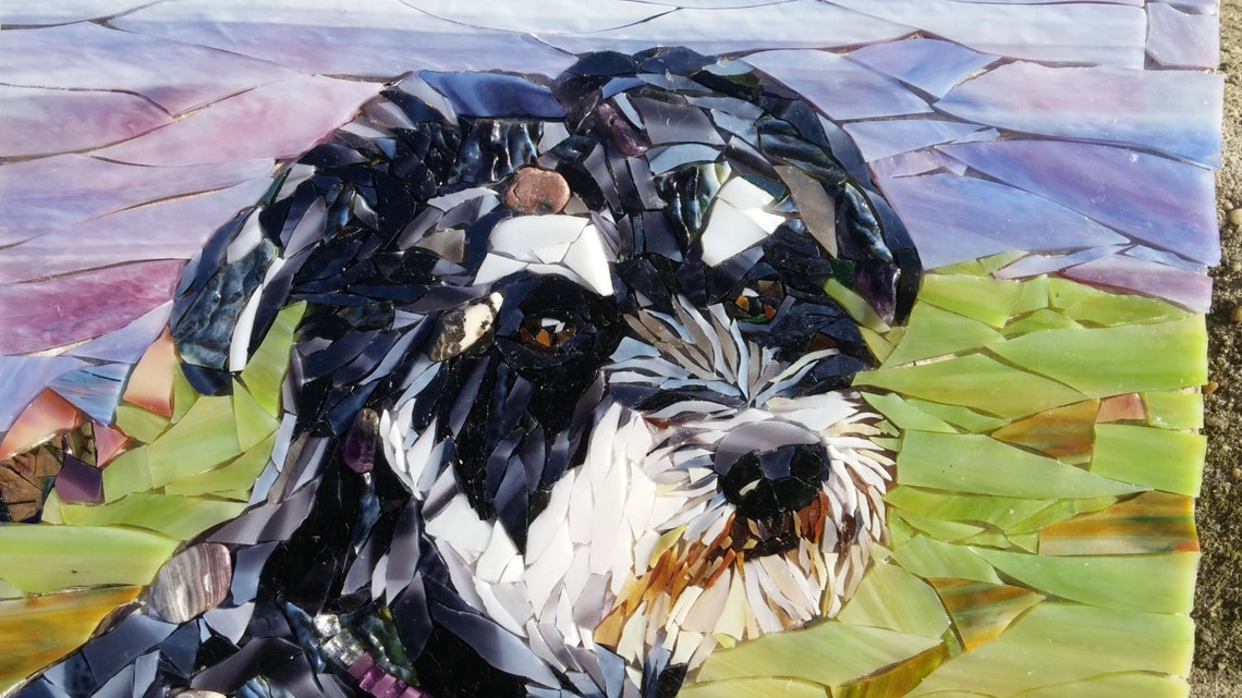 Pet Portrait Dog Custom Mosaic Dog or Cat Mosaic - Etsy