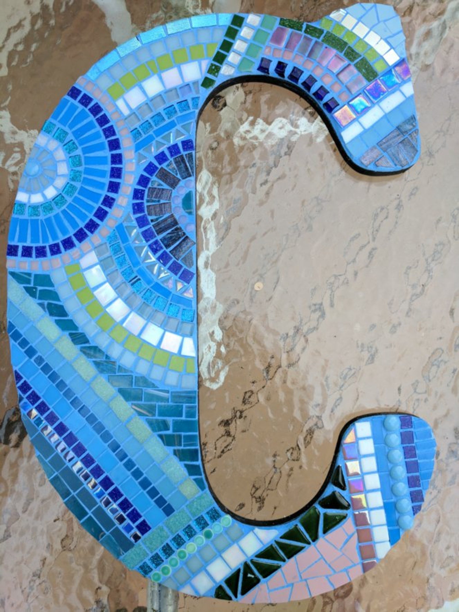 Custom Mosaic Letter - Large Customized Colors - Etsy