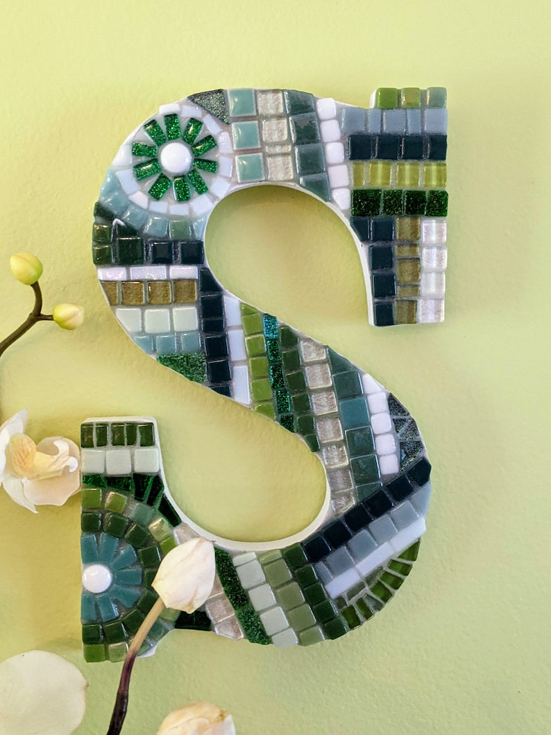 Custom Mosaic Letter - Large Customized Colors - Etsy