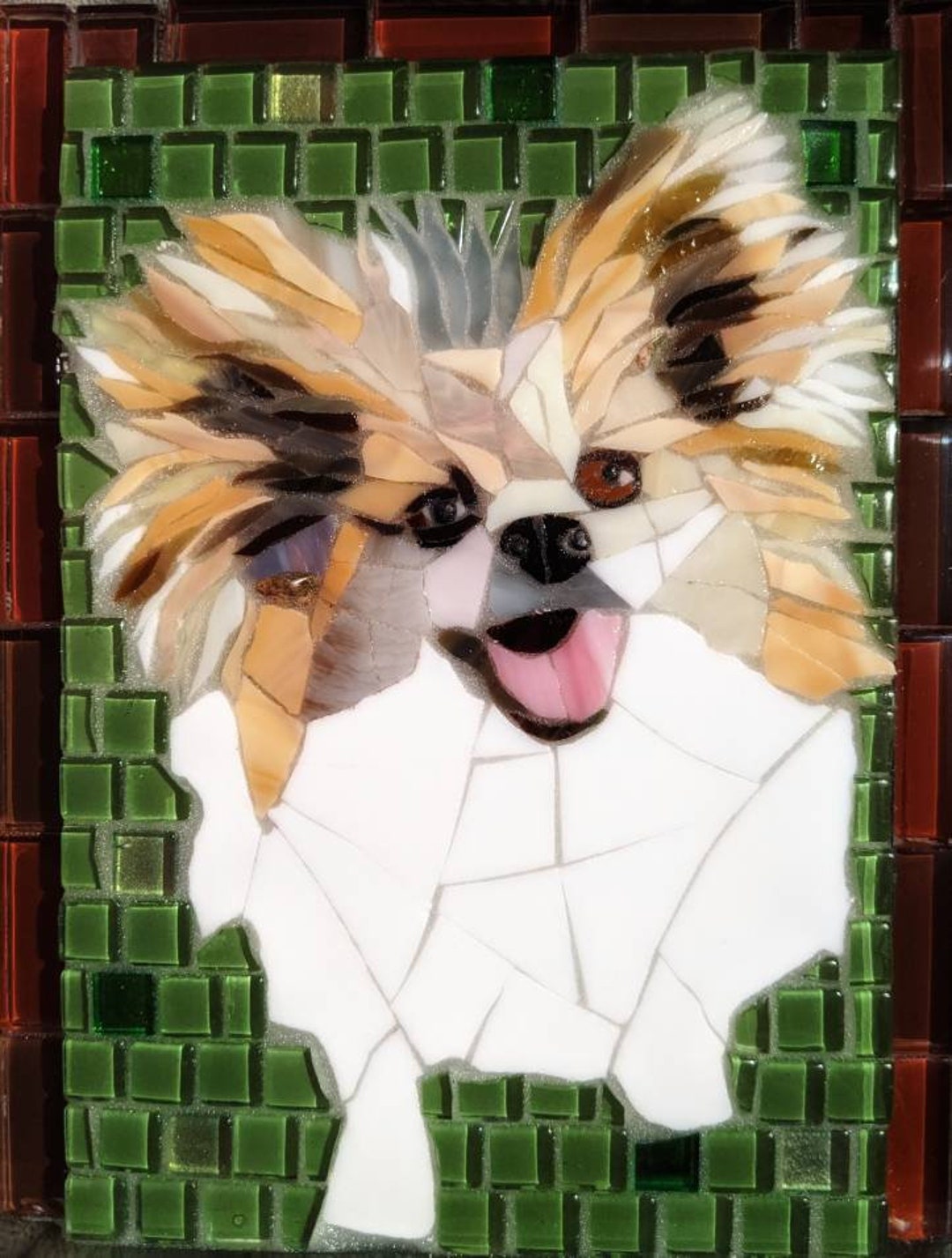 Pet Portrait Dog - 4" X 6" Custom Mosaic - Dog or Cat Mosaic Portrait ...