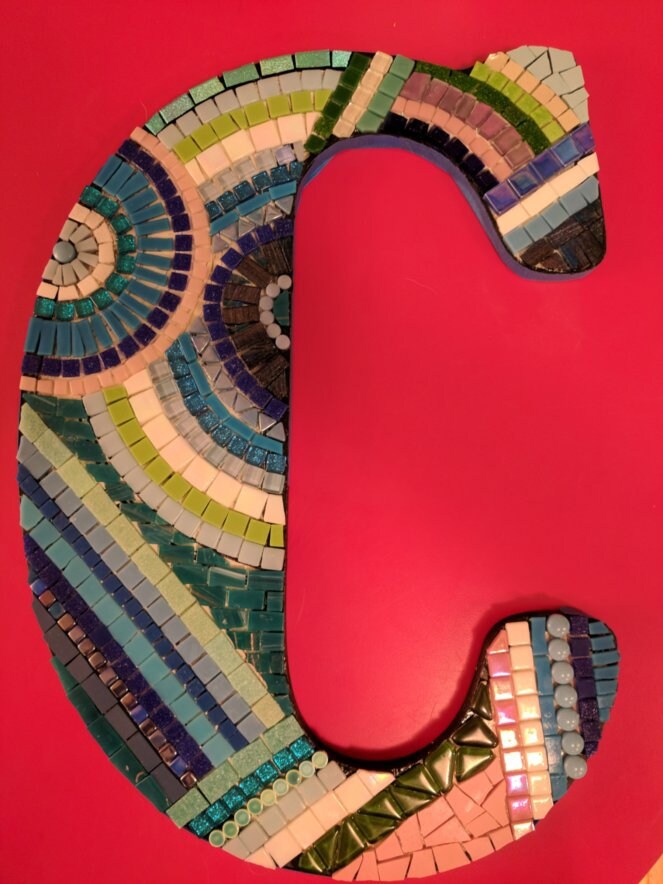 Custom Mosaic Letter - Large Customized Colors - Etsy