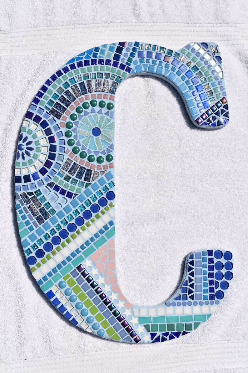 Custom Mosaic Letter - Large Customized Colors - Etsy