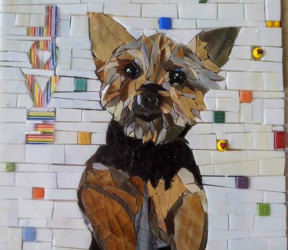 Pet Portrait Dog Custom Mosaic Dog or Cat Mosaic - Etsy