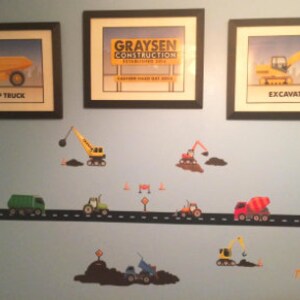 Truck & Construction Vehicle Wall Decals,kids Wall Decor Stickers, Boys ...