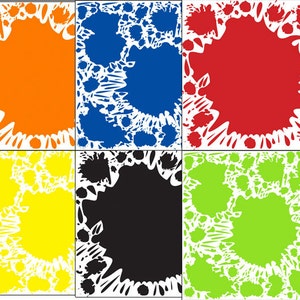 Paint Splat Wall Decals, Vinyl Splatter Wall Stickers Playroom Kids ...