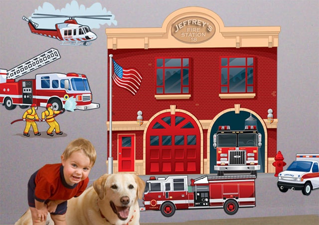 Firehouse Wall Mural
