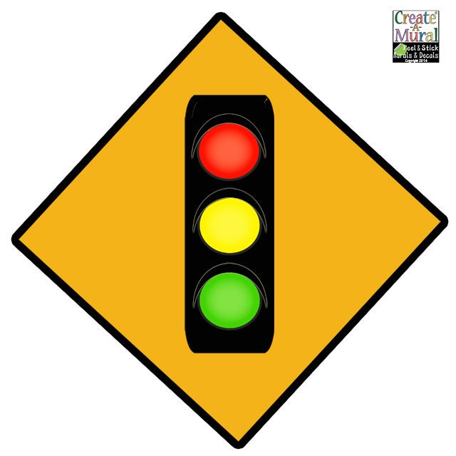 Traffic Light Sign Wall Decals - Etsy