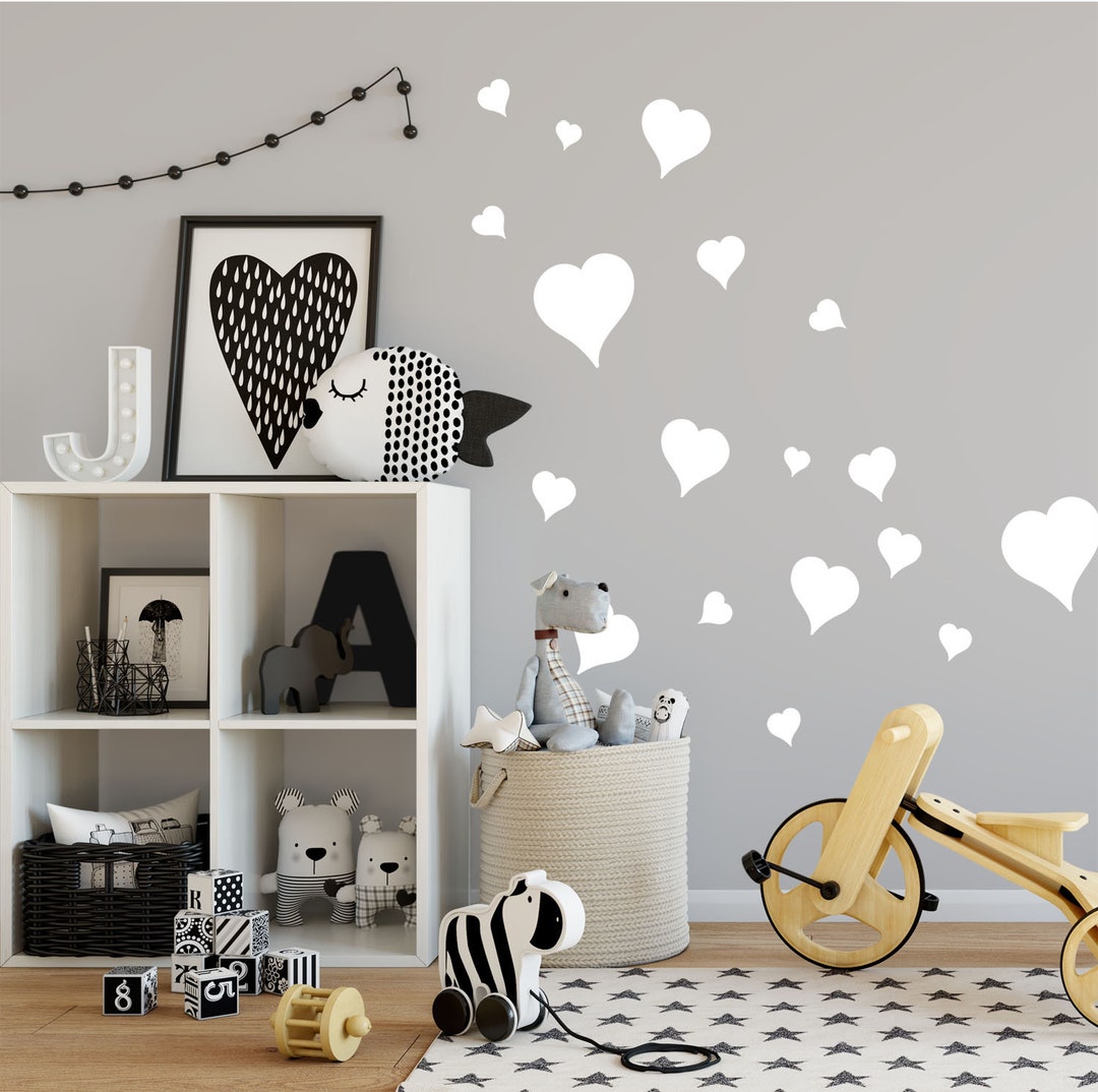 Heart Wall Decals Best Heart Shape Sticker for Girls Room - Etsy