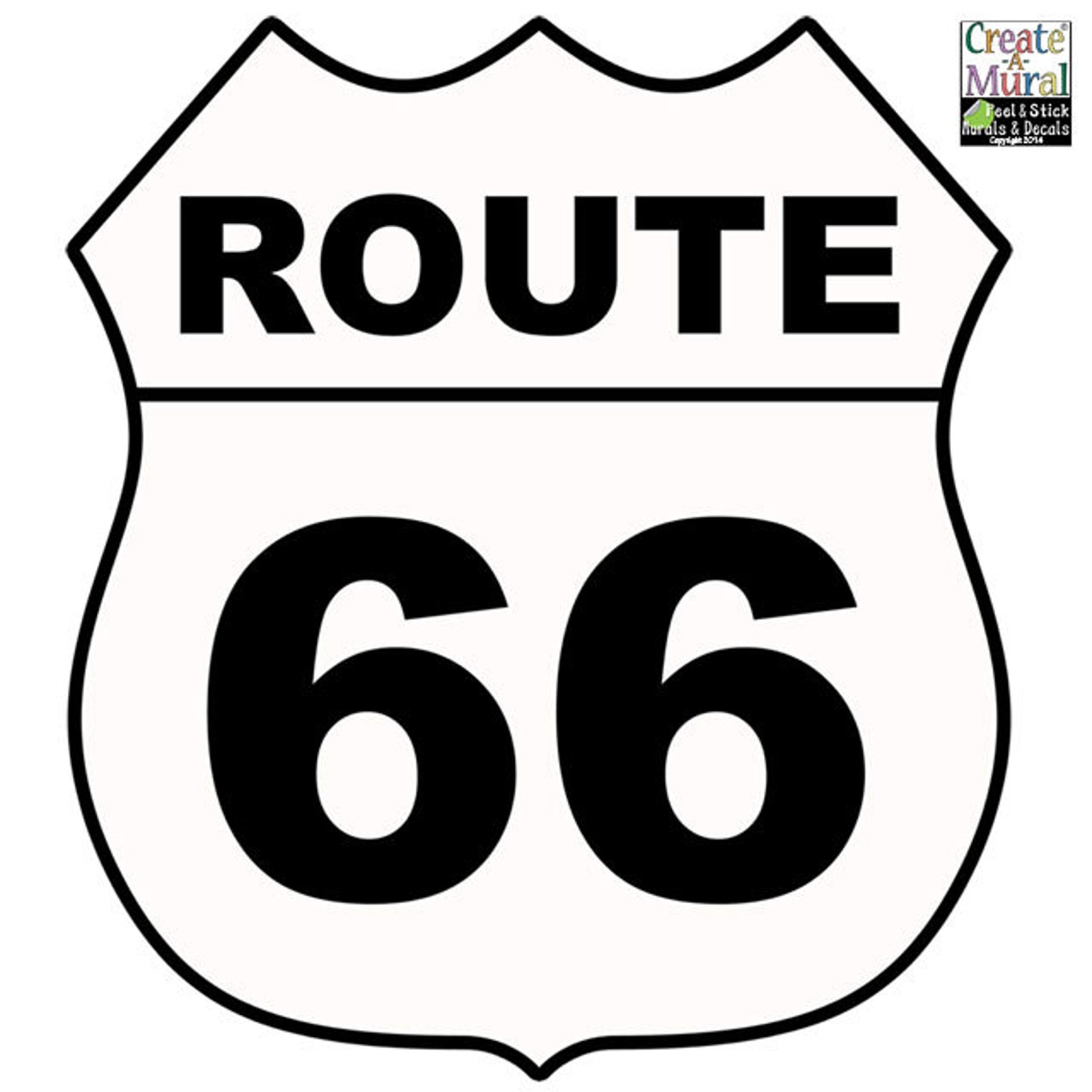 Route 66 Street Sign Wall Decal - Etsy