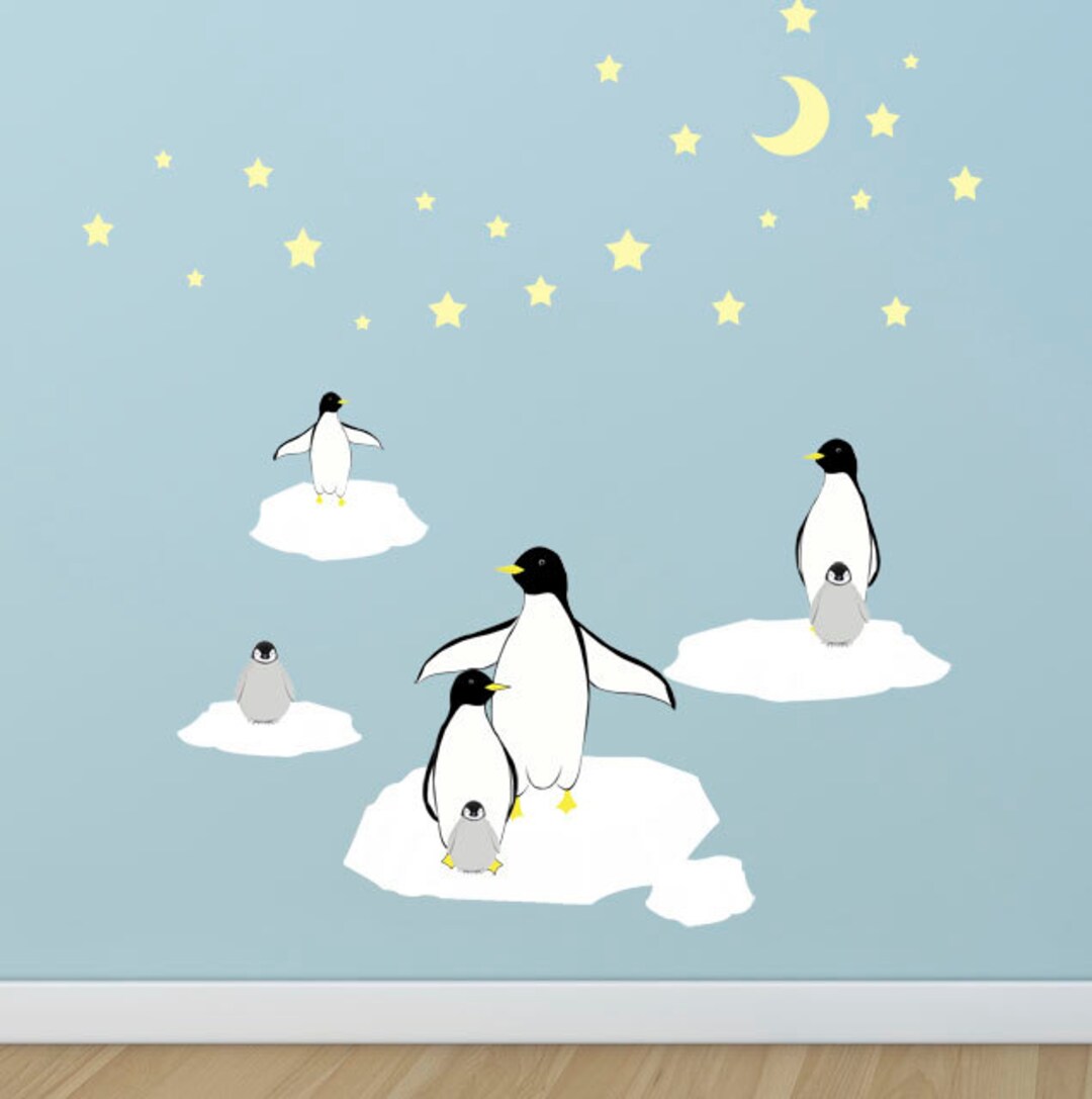 Penguin Wall Decals, Kids Room Decor Stickers for Bedrooms & Playrooms ...